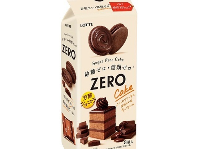 ロッテ ゼロ シュガーフリーケーキ芳醇ショコラ8個 | 商品紹介 | お菓子・駄菓子の仕入れや激安ネット通販なら菓子卸問屋タジマヤ